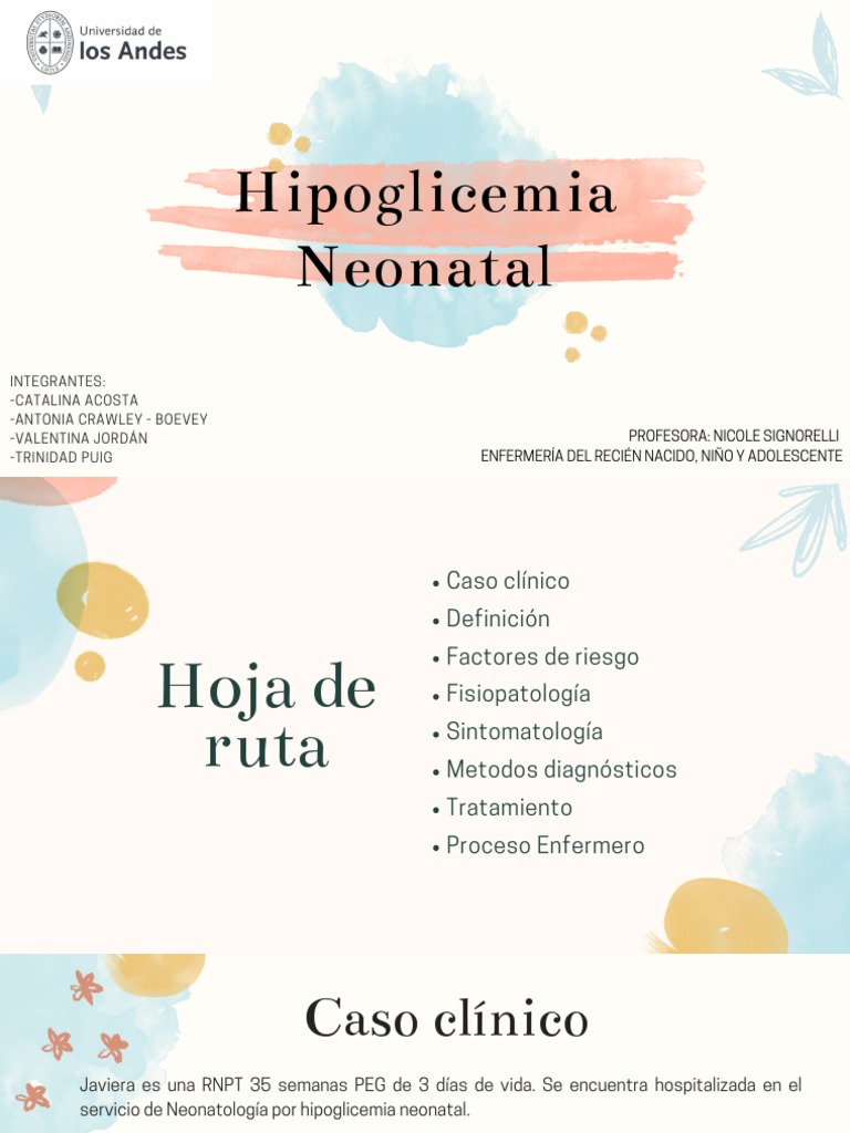 Hipoglicemia Neonatal: Profesora: Nicole Signorelli Enfermería Del ...