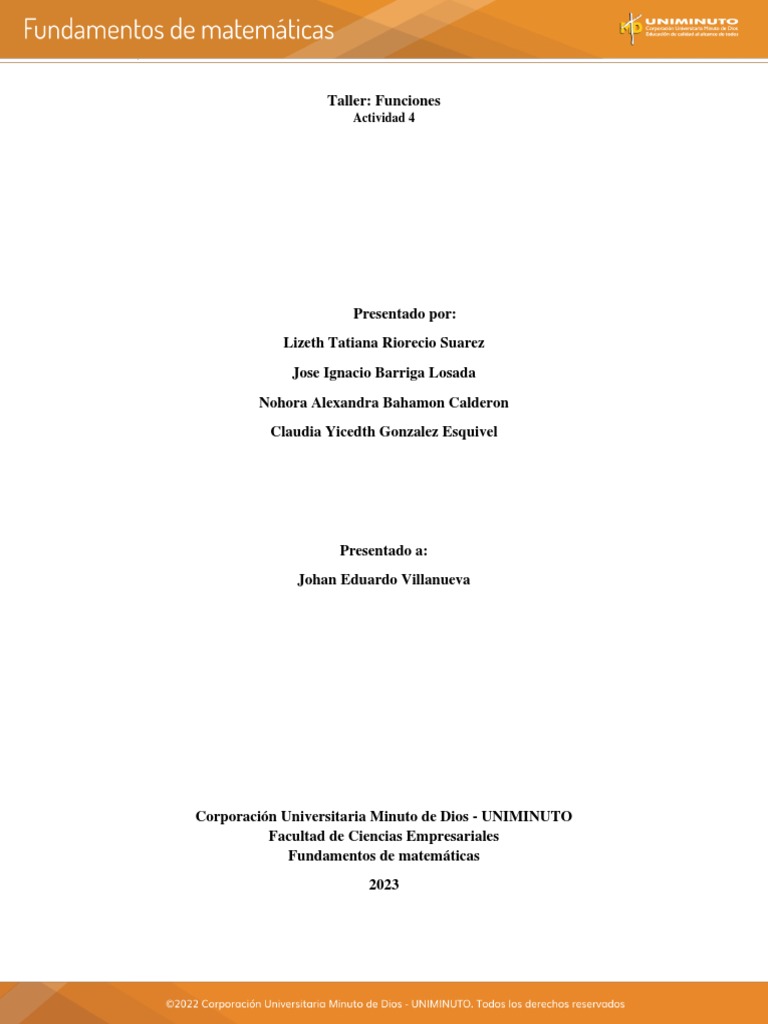 Grupo N°5 Actividad 4 Funciones | PDF