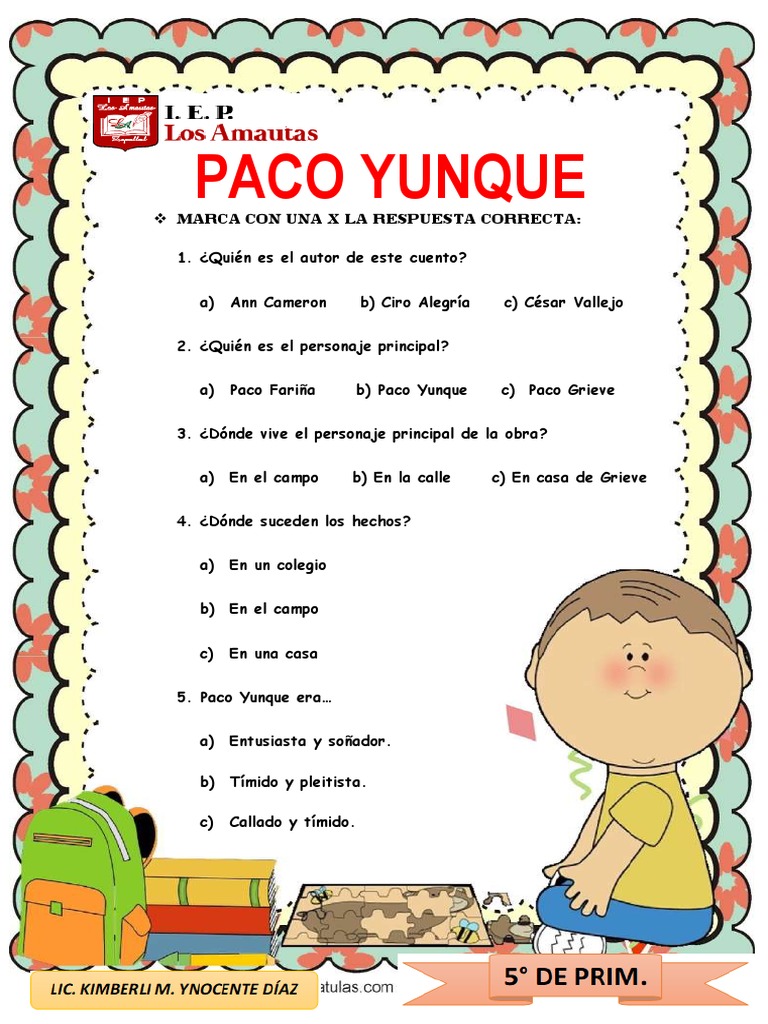 Paco Yunque | PDF Paco Yunque | PDF