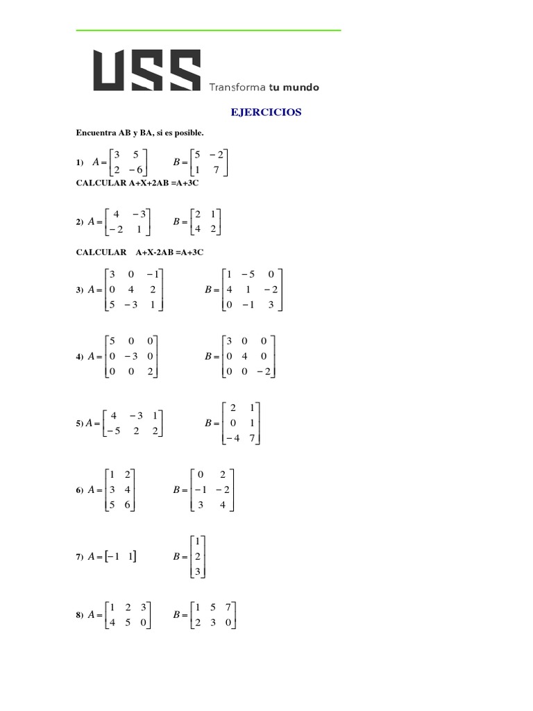 Matrices Actividad 2 | PDF Matrices Actividad 2 | PDF