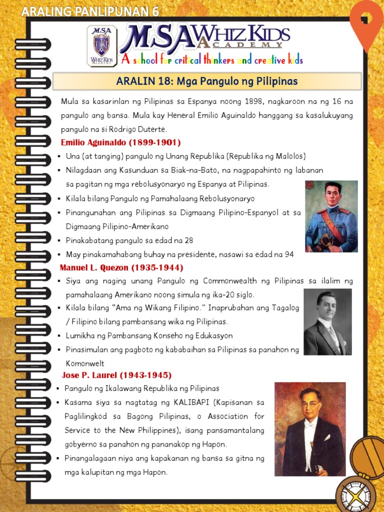 Mga Pangulo NG Pilipinas | PDF