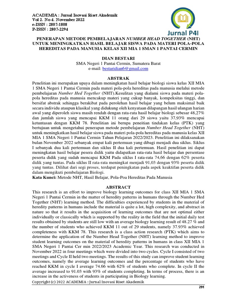 Jurnal PTK Hereditas | PDF