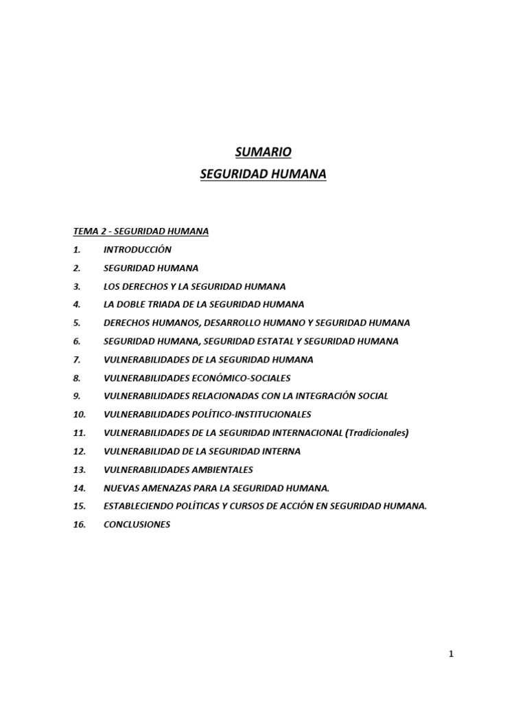 Seguridad Humana - Tema 2 | PDF | Seguridad humana | Valores