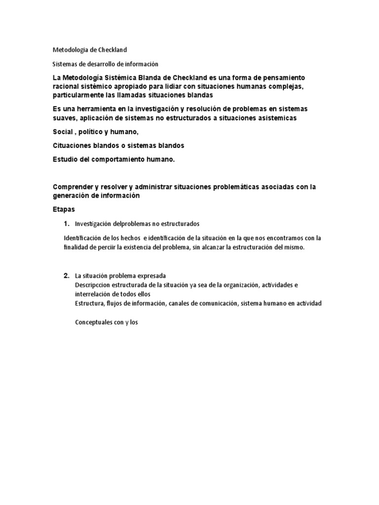 Metodologia de Checkland | PDF