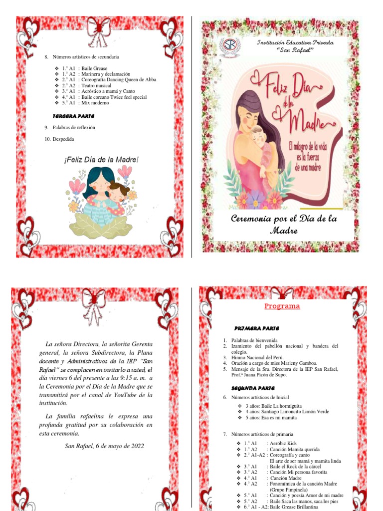 Díptico Día de La Madre | PDF