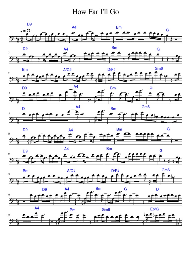How Far I LL Go - Moana | PDF