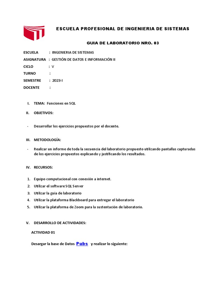 Guia de Laboratorio N°3 | PDF | Computadoras