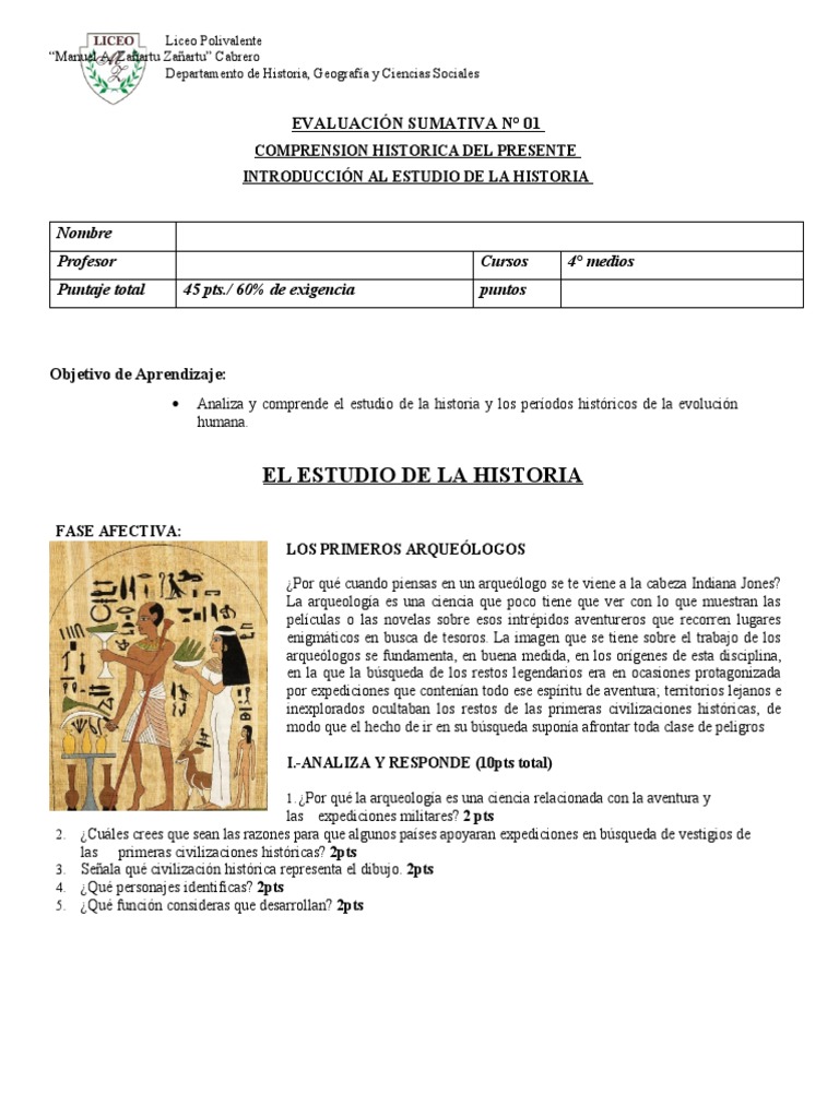 COMPRENSION HISTORICA DEL PRESENTE, EL ESTUDIO DE LA HISTORIA (1) (1 ...