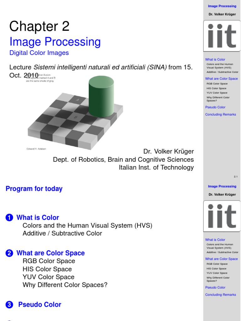 Understanding Color in Image Processing | PDF