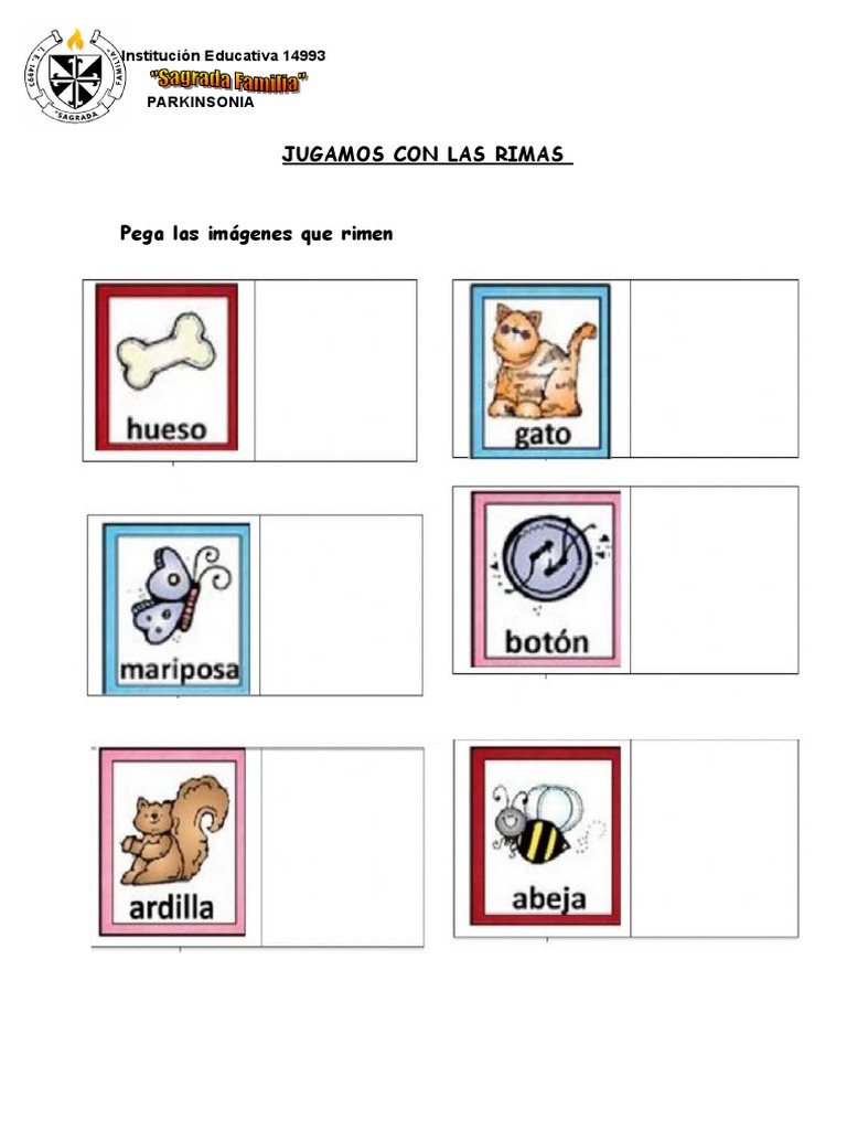Ficha JUGAMOS CON LAS RIMAS | PDF