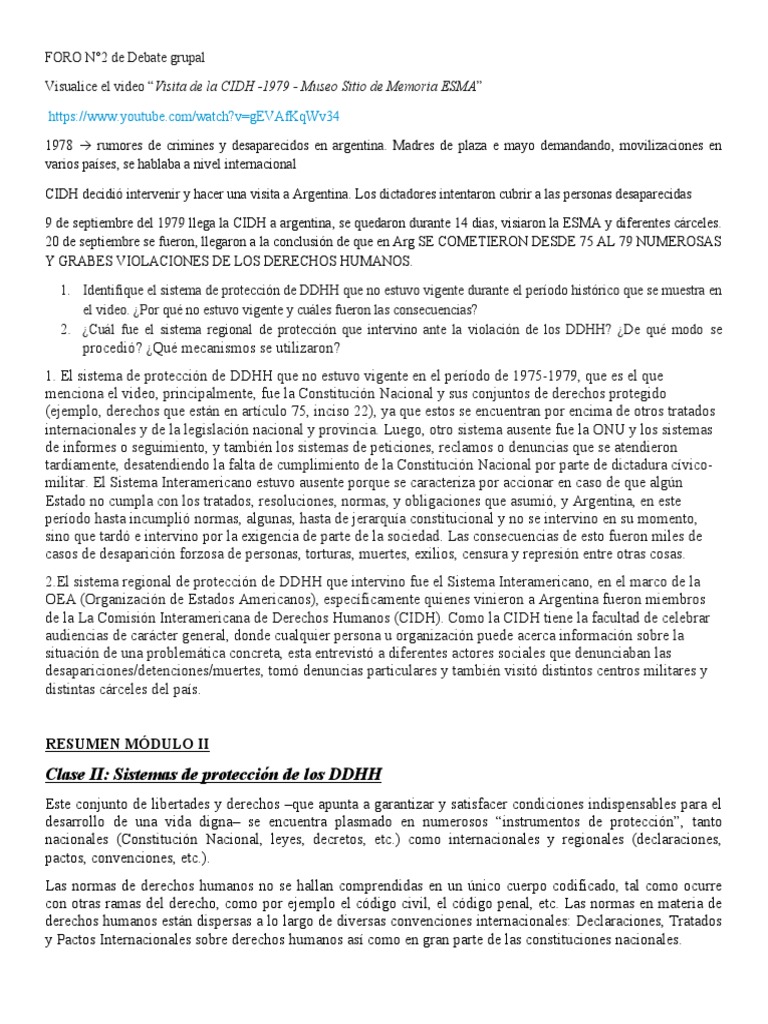 Resumen Módulo Ii DDHH | PDF