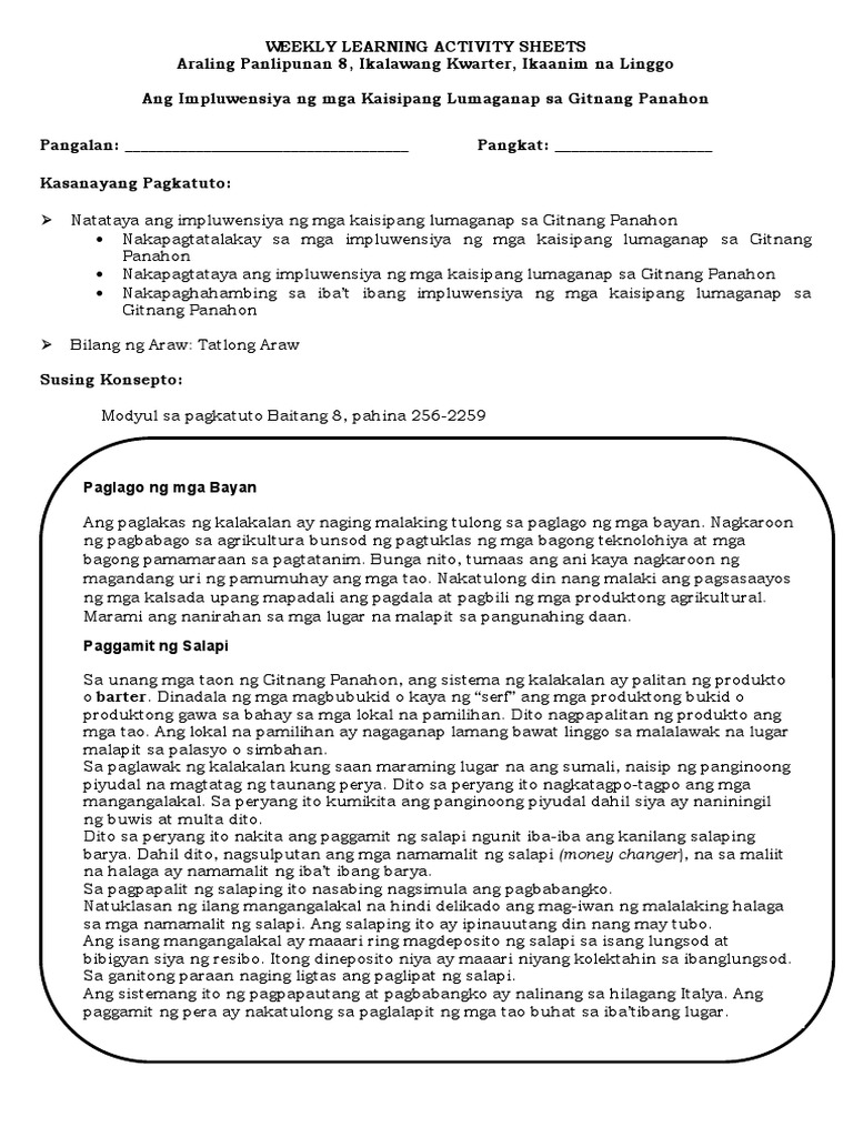 Final AP8 Q2 W6 | PDF