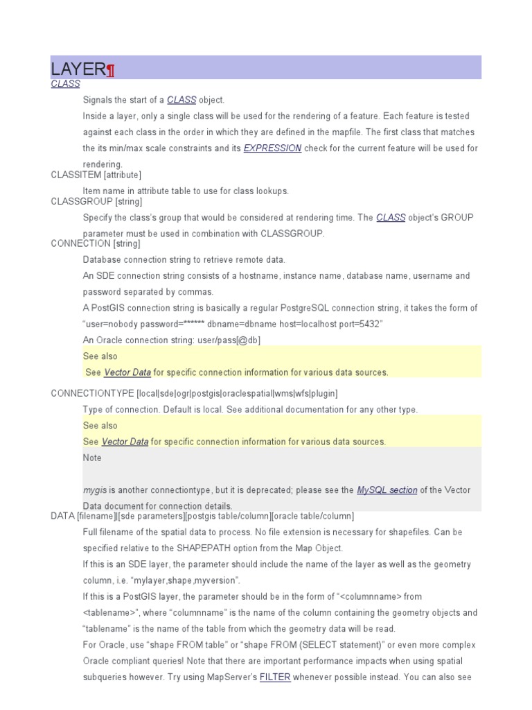 Layer File | PDF | Parameter (Computer Programming) | Oracle Database