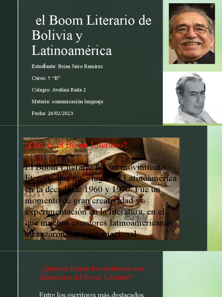 El Boom Literario de Bolivia y Latinoamérica | PDF