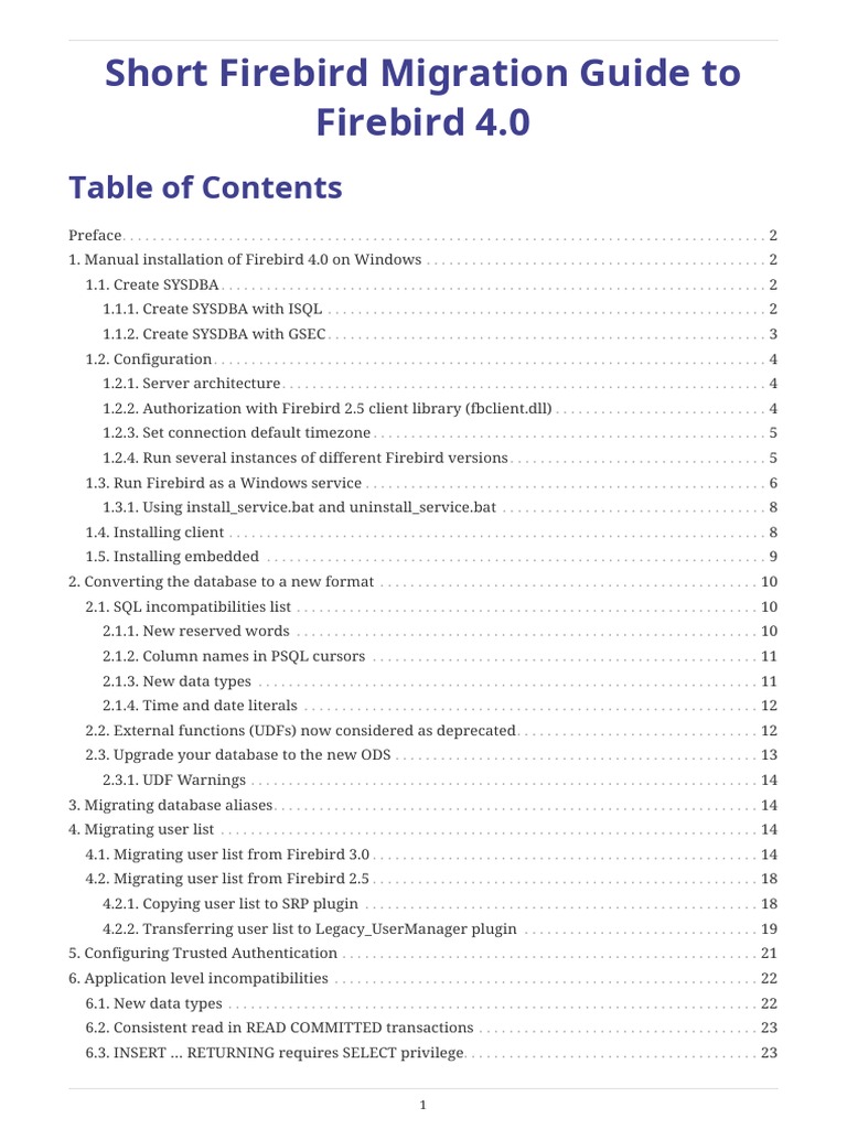 FB 4 Migrationguide | Download Free PDF | Databases | Postgre Sql