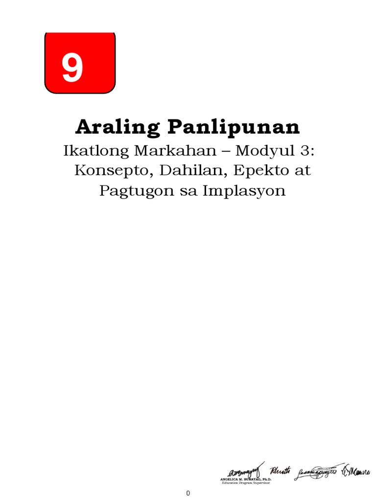 Araling Panlipunan: Ikatlong Markahan - Modyul 3: Konsepto, Dahilan, Epekto at Pagtugon Sa ...