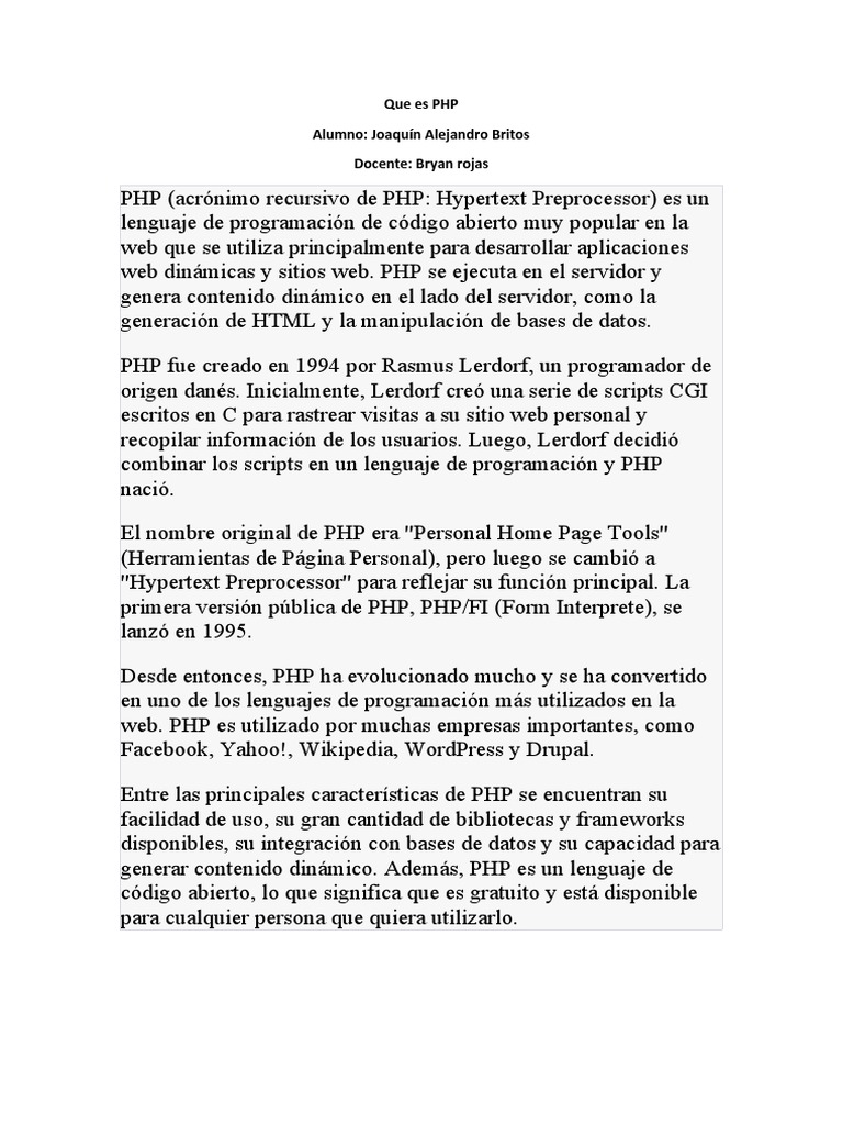 Que Es PHP | PDF