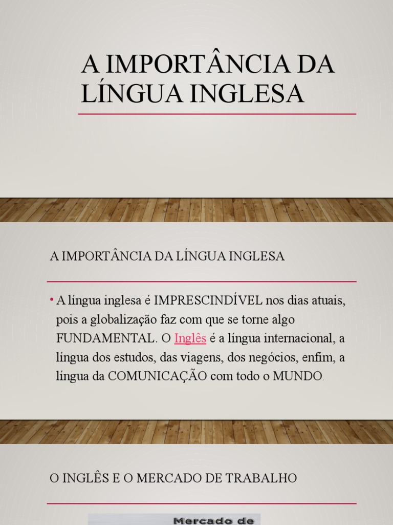 A Importancia Do Ingles Aula 01 | PDF