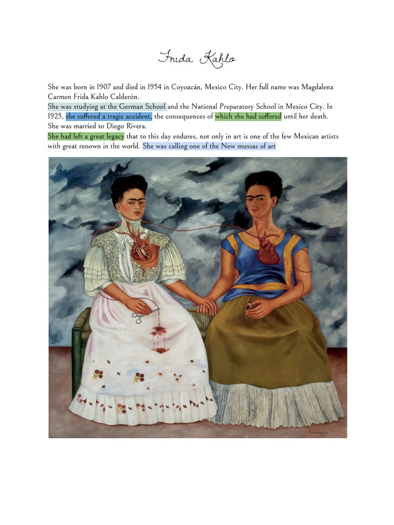 Frida Kahlo: Iconic Mexican Artist | PDF | History | Classics