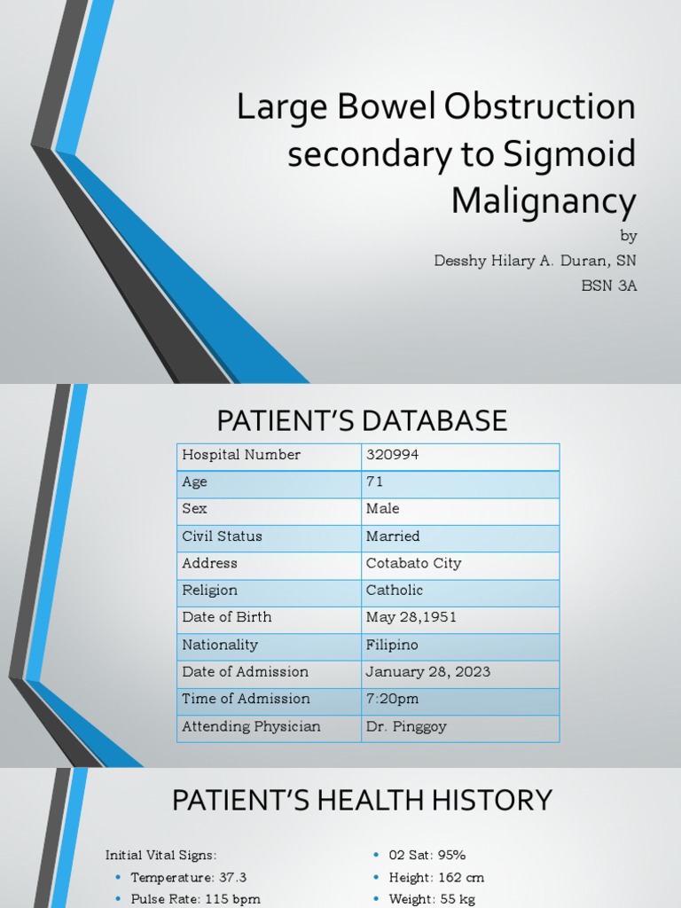 Large Bowel Obstruction | PDF | Clinical Medicine | Medical Specialties