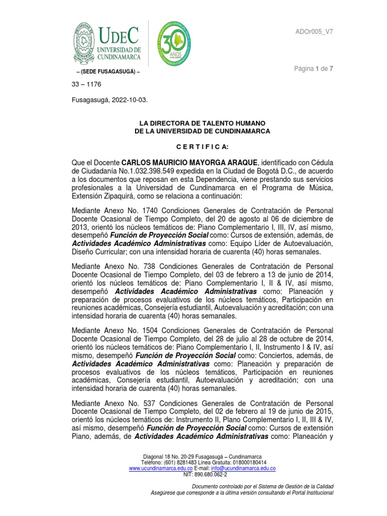 Certificaciones Laborales | PDF