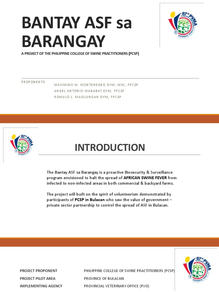 Bantay ASF Sa Barangay | PDF | Quarantine | Epidemiology