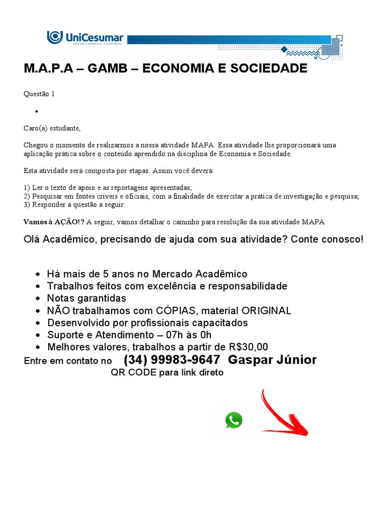 Mapa - Gamb - Economia e Sociedade | Download grátis PDF | Economia ...