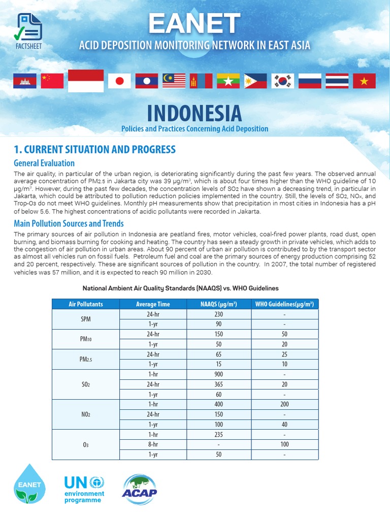 Indonesia Factsheet EANET | PDF