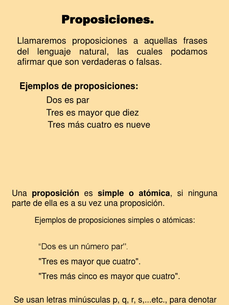 PROPOSICIONES2 | PDF | Proposición | Lógica matemática