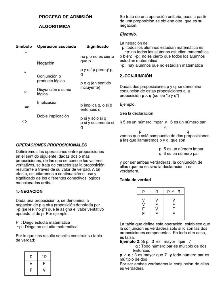 Proposiciones Lógicas | PDF | Proposición | Si y solo si