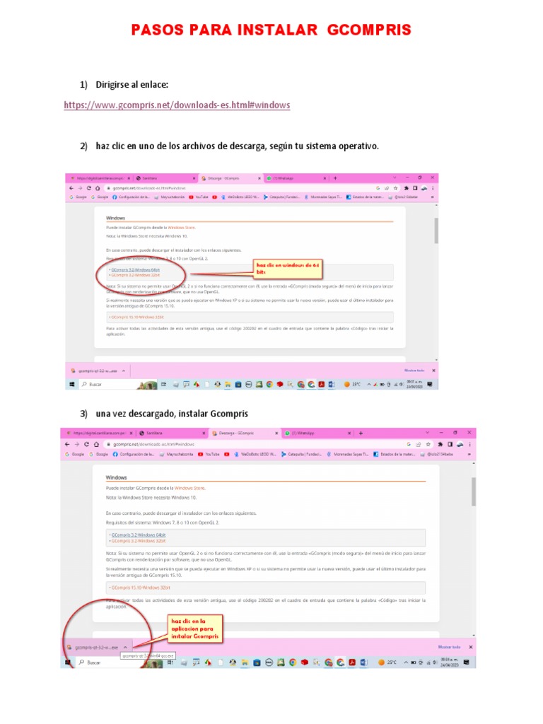 Pasos para Instalar Gcompris | PDF
