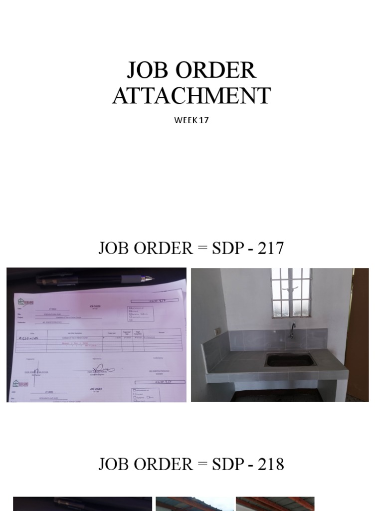 Job Order Attachment | PDF
