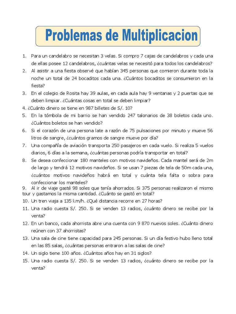 Problemas de multiplicación y dinero | PDF | Arte
