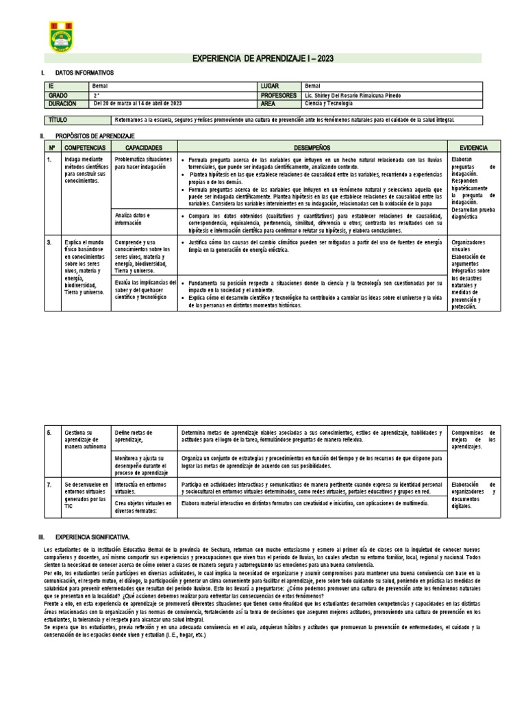 EDA #01-2do-CyT-2023 | PDF | Aprendizaje | Evaluación