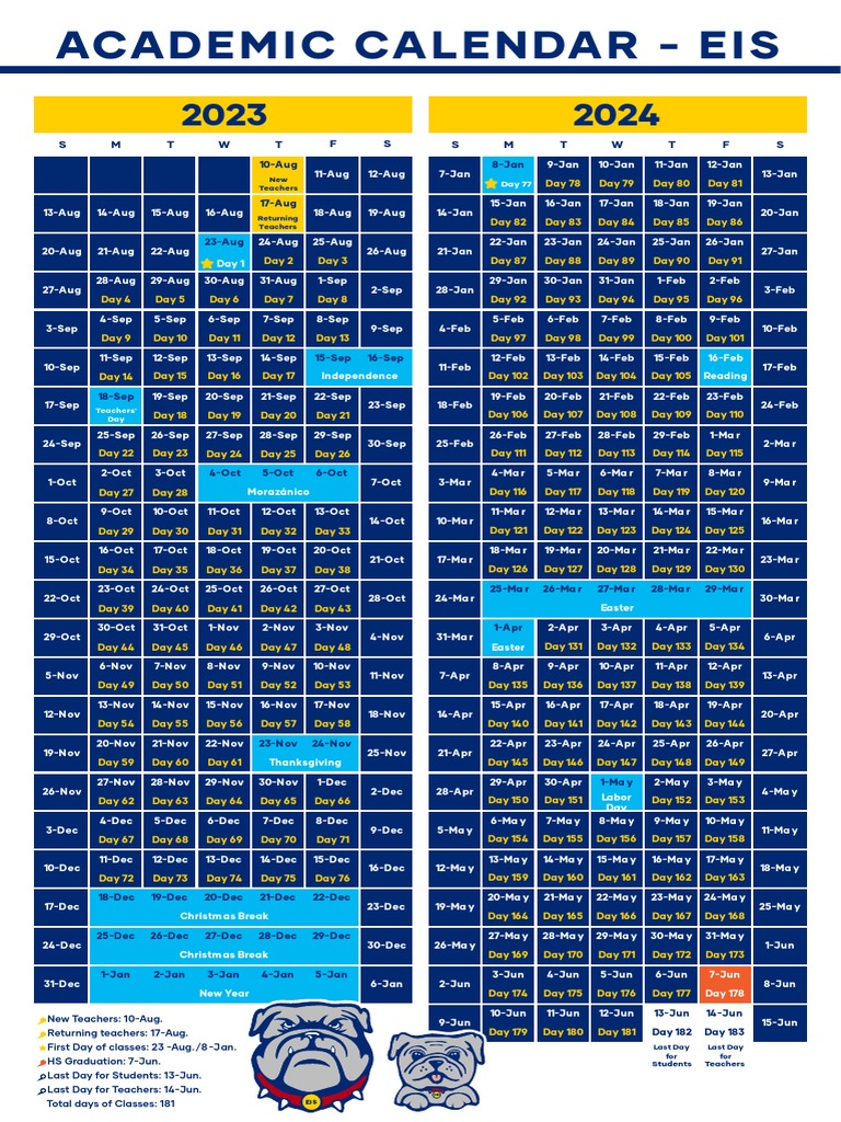 Academic Calendar 2023 2024 | PDF
