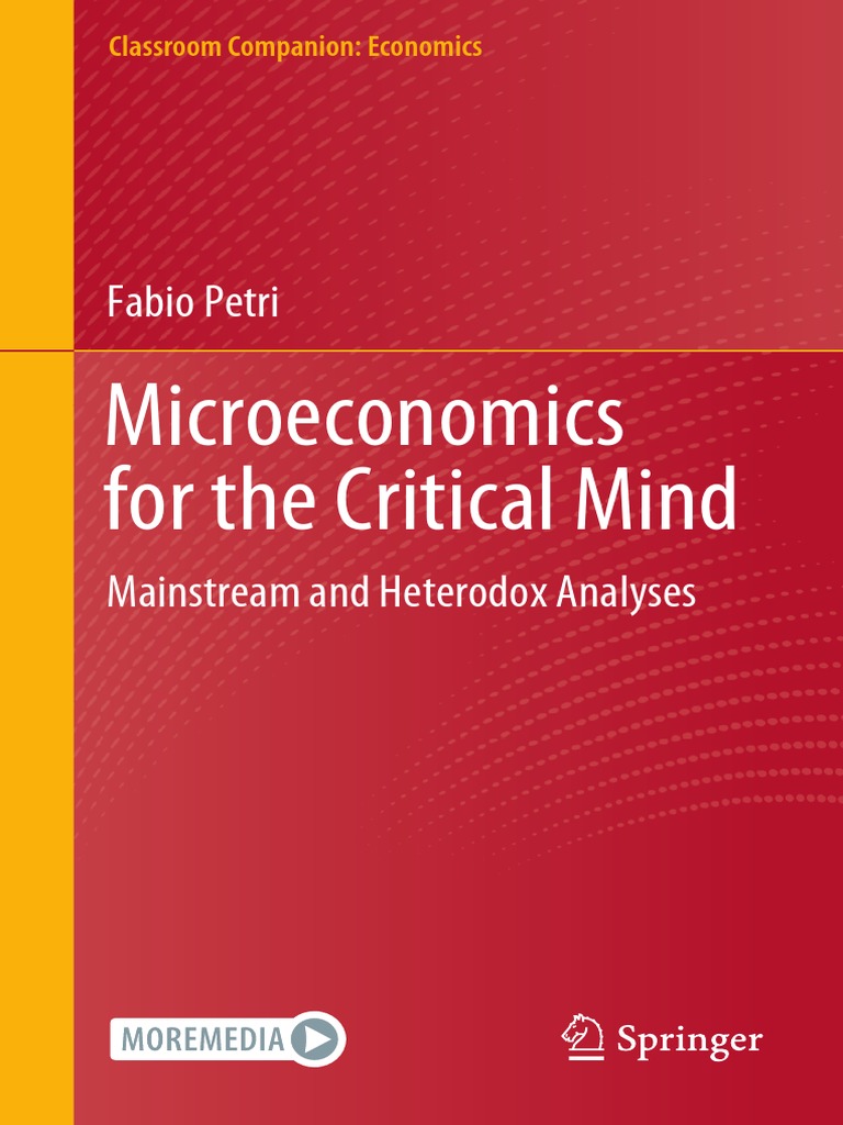 Microeconomics For The Critical Mind: Fabio Petri | PDF | Long Run And ...
