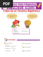 Doble de Un Término Algebraico para Primero de Primaria | PDF
