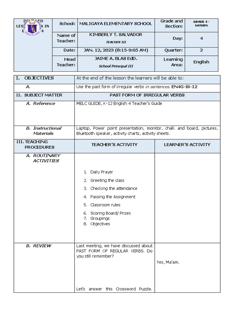 Irregular Verbs DLP | Download Free PDF | Cognitive Science | Linguistic Morphology