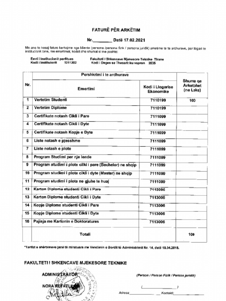 Vertetim Studenti | PDF