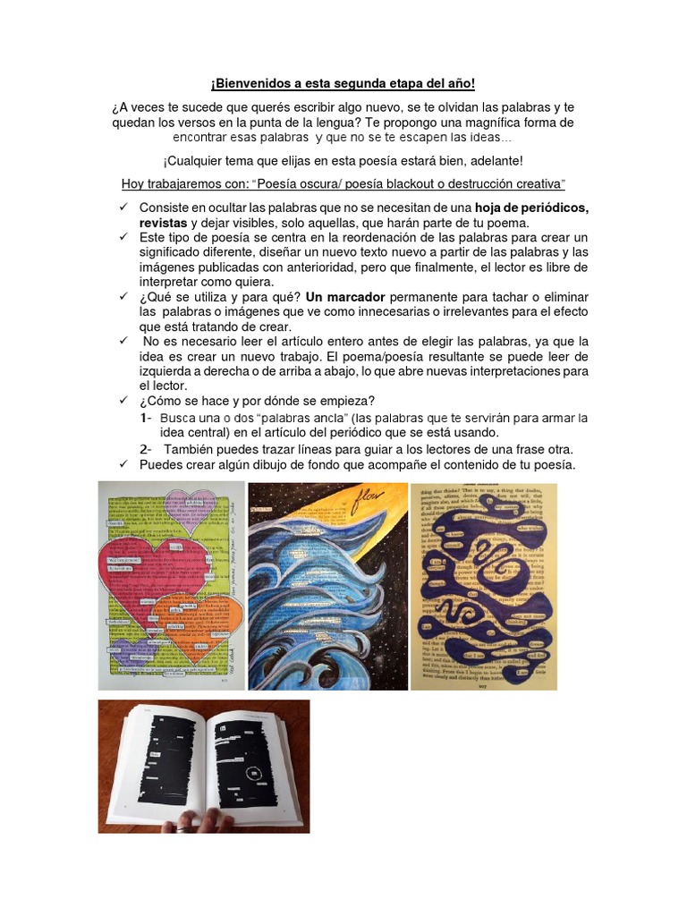 Poesía Blackout: Creación y Ejemplos | PDF