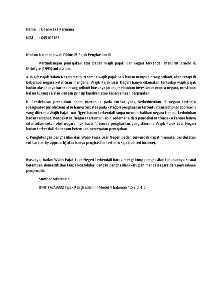 Diskusi 5 PPH III Dheno Eka Permana | PDF | Bisnis | Pengelolaan ...