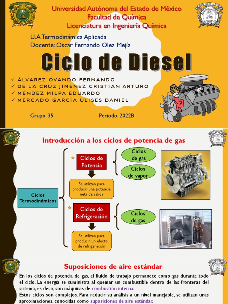 Ciclo de Diesel 1 | PDF | Pistón | Química Física