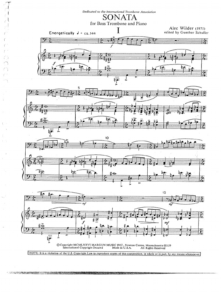 Alec Wilder - Sonata | PDF