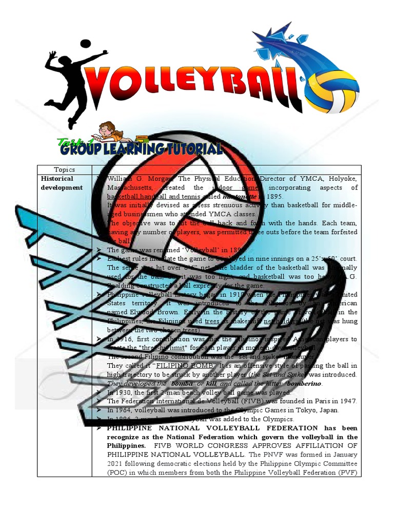 VOLLEYBALL PE 4 MODULE and TASK SHEET | PDF | Volleyball | Sports