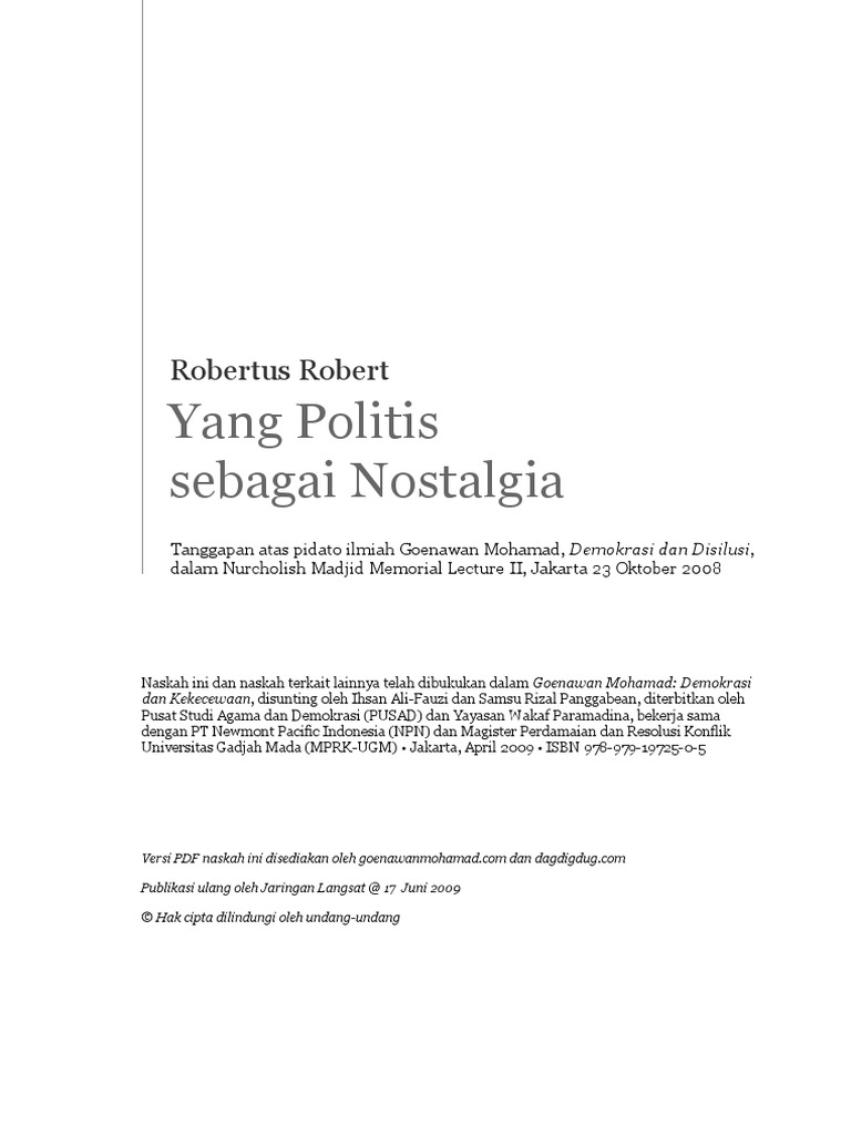 GM Robertus | PDF | Politik