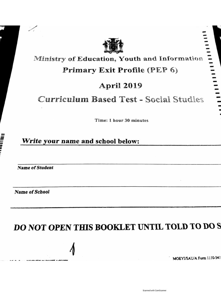 Pep CBT Soc. Stud. 2019 | PDF