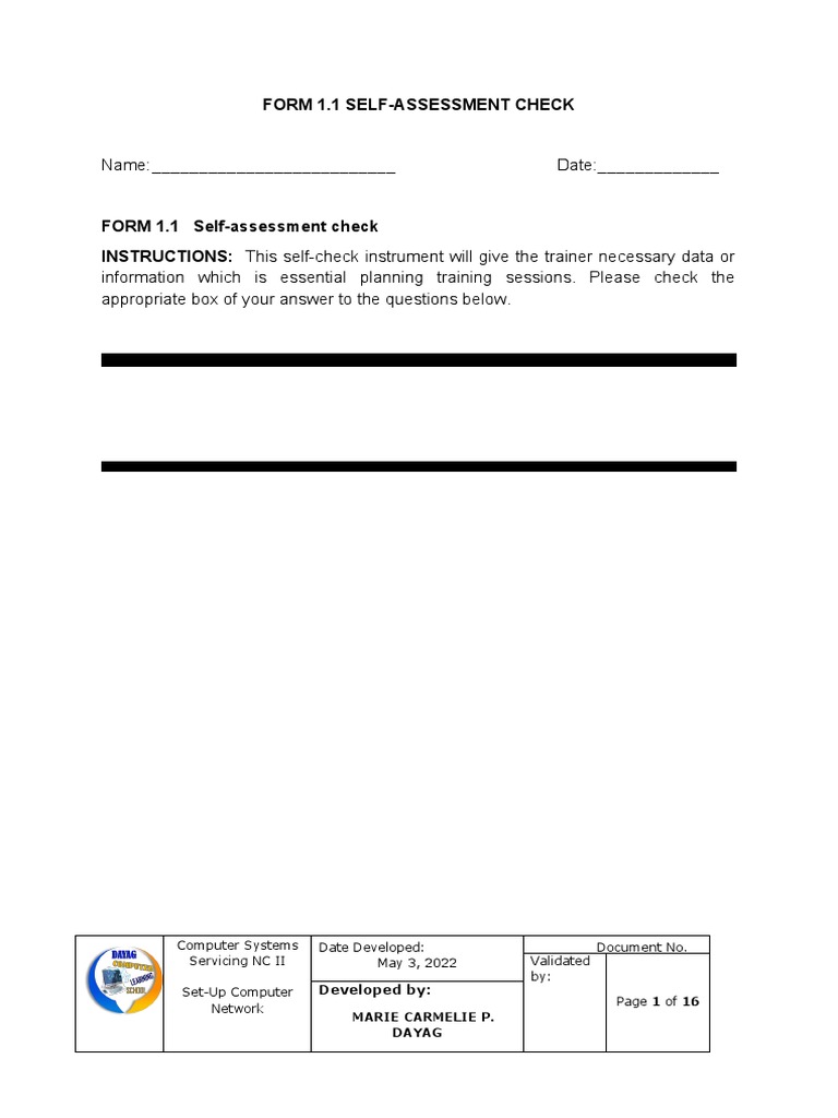 Css Self Assessment Check | PDF | Computer Network | Wi Fi