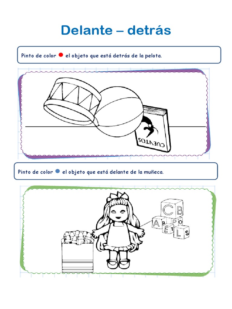 Delante y Detras para Ninos de 5 Anos | PDF Delante y Detras para Ninos de 5 Anos | PDF