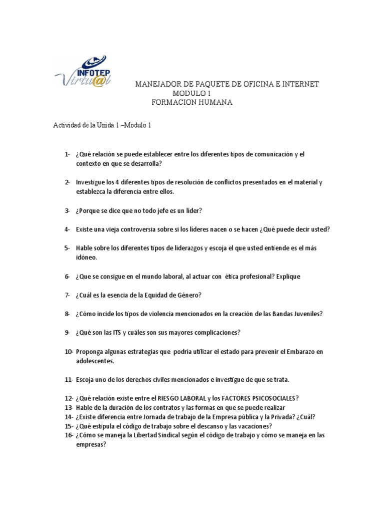 Actividad 1 Módulo 1 Pdf
