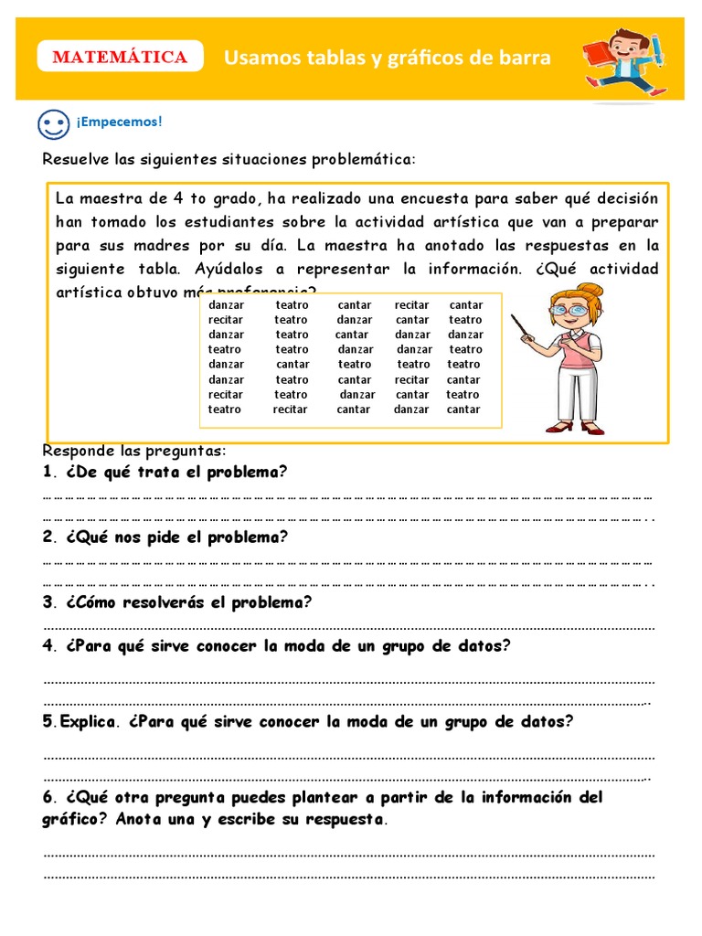 D2 A1 FICHA MAT. Usamos Tablas y Gráficos de Barra | PDF D2 A1 FICHA MAT. Usamos Tablas y Gráficos de Barra | PDF